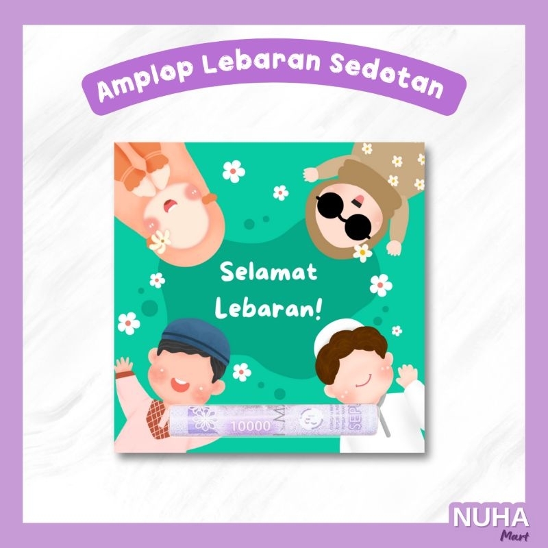 Jual Amplop Lebaran Sedotan Viral Angpao Anak Idul Fitri Free plastik ...