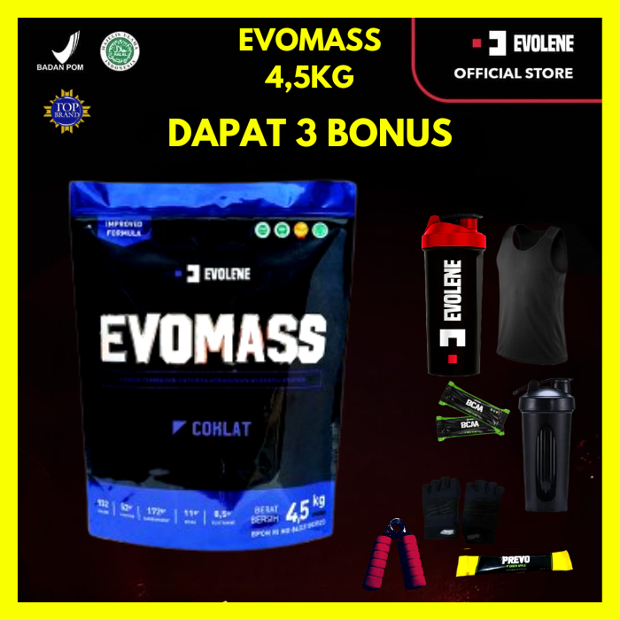 Jual EVOMASS 10 LBS EVOLENE MASS GAINER 4,5 KG BPOM EVO MASS ORIGINAL ...