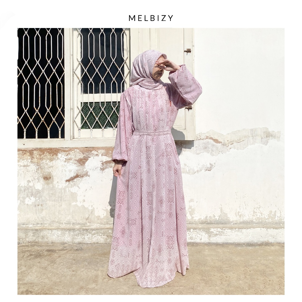 Jual MELBIZY Hanin Dress | Dress Motif Etnik | Gamis Set Ceruty ...