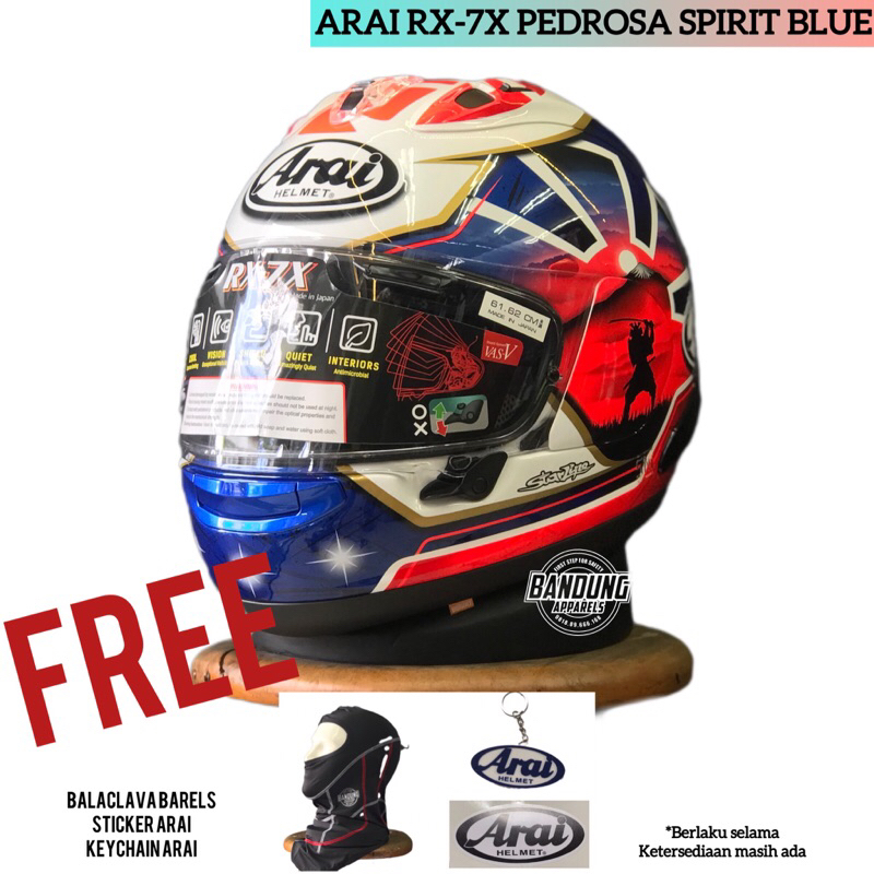 Jual Arai RX7X Pedrosa Samurai Spirit Blue Made In Japan RX-7X Full ...