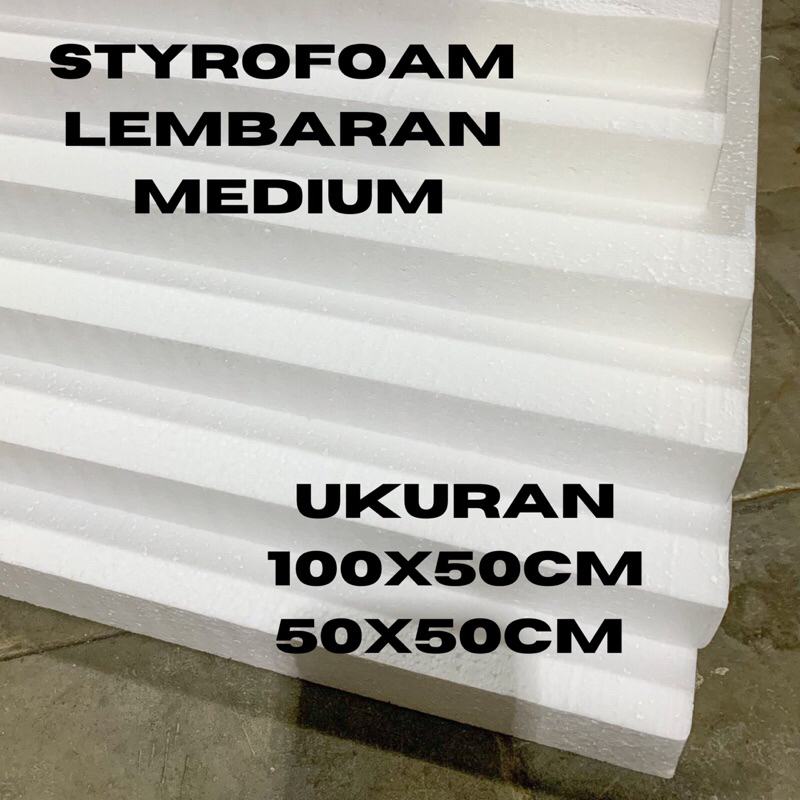 Jual Styrofoam / Stereofoam Medium Ukuran 200x100cm Tebal 10cm | Shopee ...
