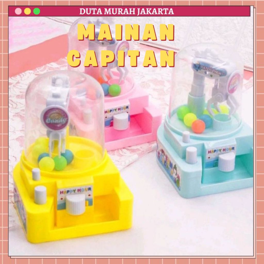 Jual Mainan Anak Mesin Pencapit Bola Game Claw Machine Candy Crane DMJ ...