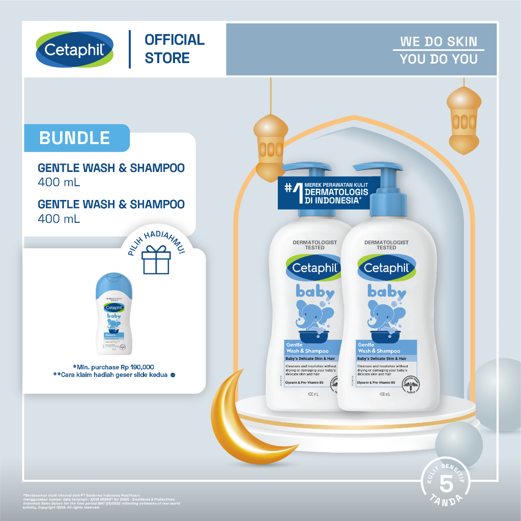 Jual Cetaphil Baby Gentle Wash & Shampoo 400ml Twin Pack | Shopee Indonesia