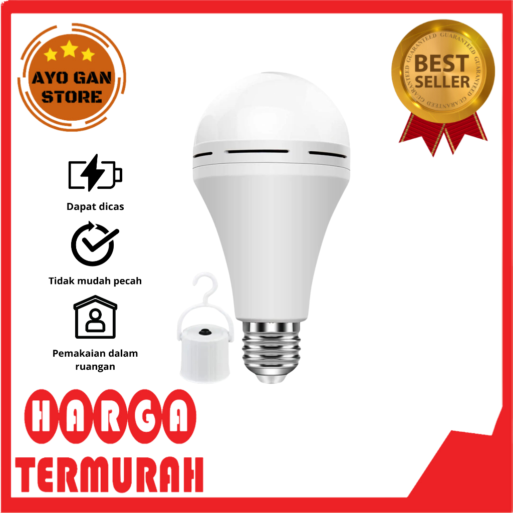 Jual Bola Lampu LED Emergency AC DC Valescom 18W | Shopee Indonesia