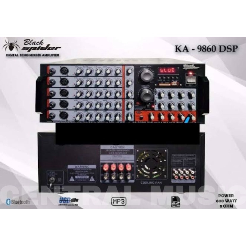 Jual power amplifier BLACK SPIDER KA 9860 DSP | Shopee Indonesia