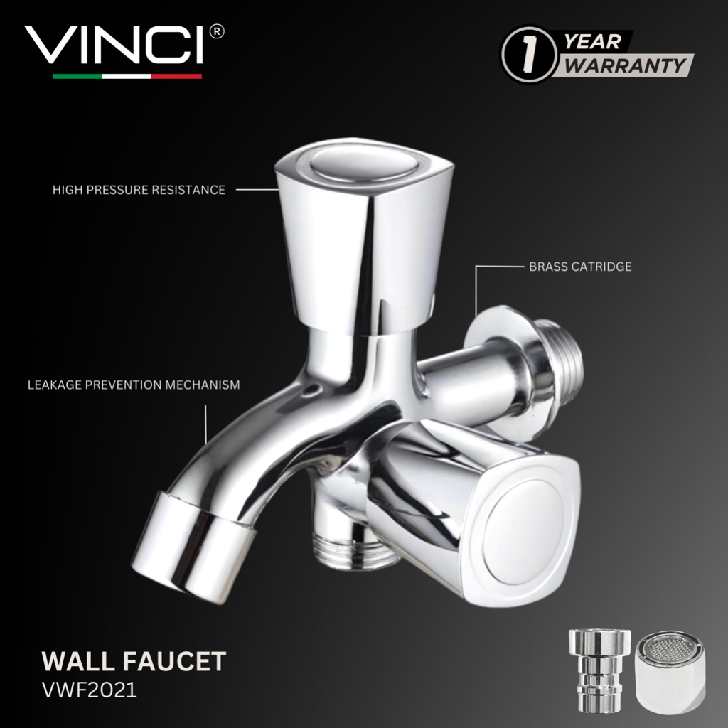 Jual VINCI Keran Double Tembok Kran Dinding Cabang 2 Dobel Shower Sower Mandi Mesin Cuci ...