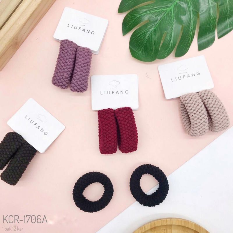 Jual Kuncir Donat Tebal Motif Sisik Ikan | Shopee Indonesia