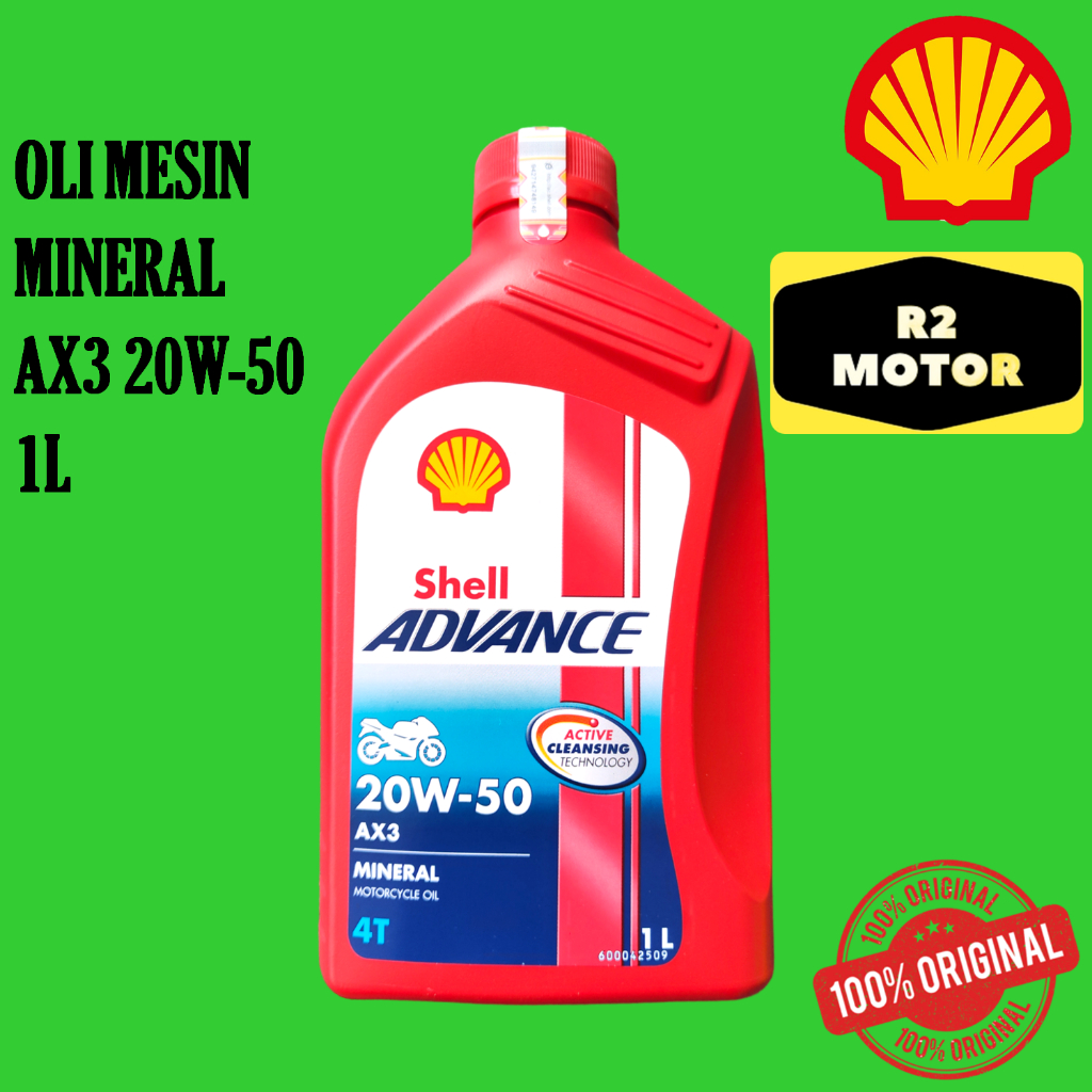 Jual OLI MESIN MOTOR BEBEK LAKI SHELL ADVANCE AX3 20W-50 (1L) BLADE ...