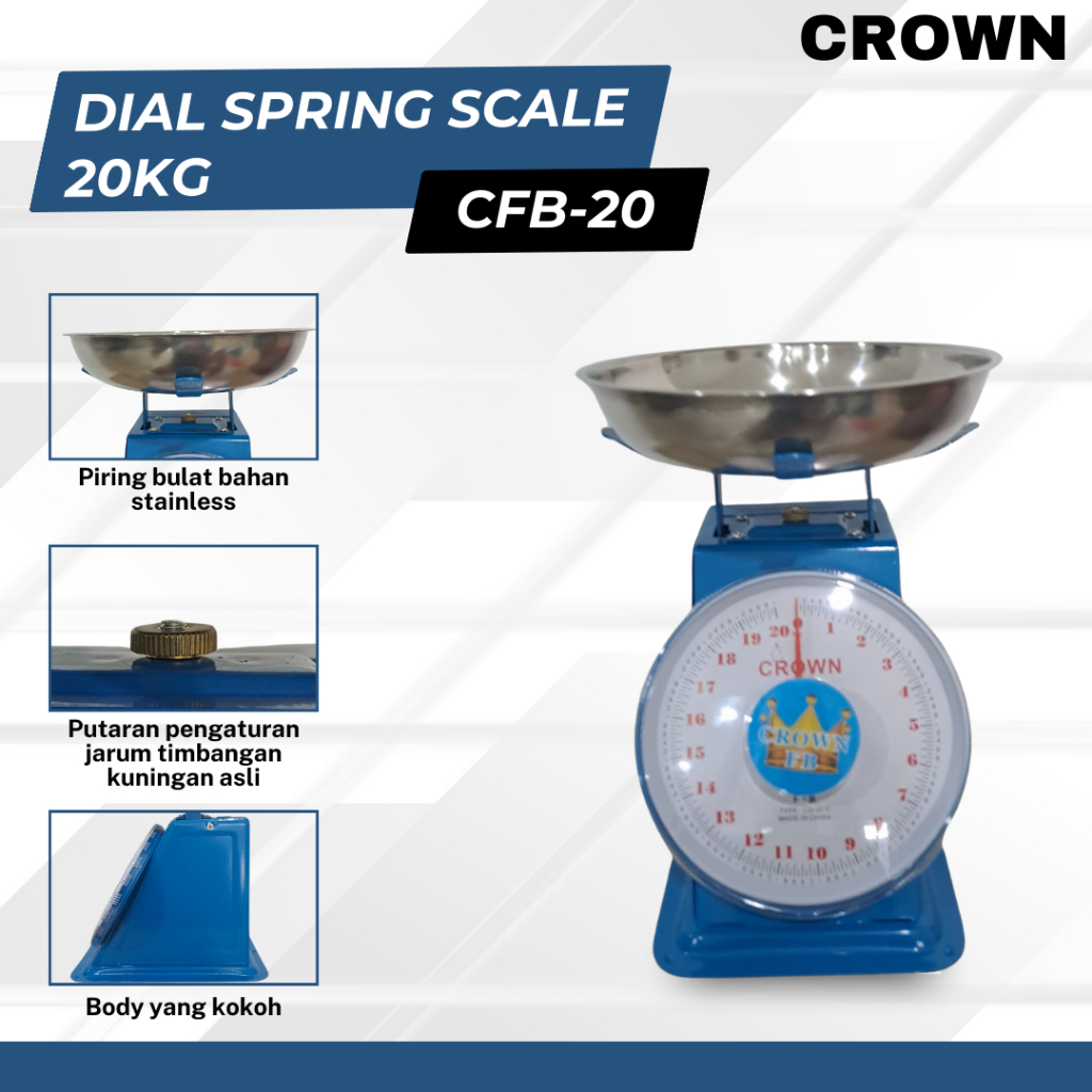 Jual Siap Kirim !!! CROWN 5kg 10kg 15kg 20kg timbangan duduk jarum Timbangan duduk analog ...