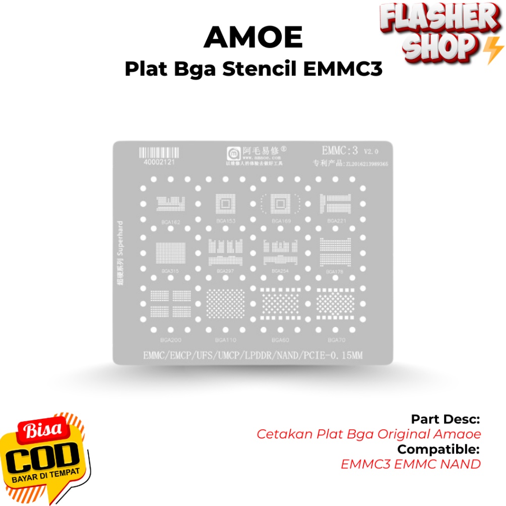 Jual ART Q99P CETAKAN PLAT BGA EMMC UFS NAND EMMC3 OIRIGINAL AMAOE | Shopee Indonesia