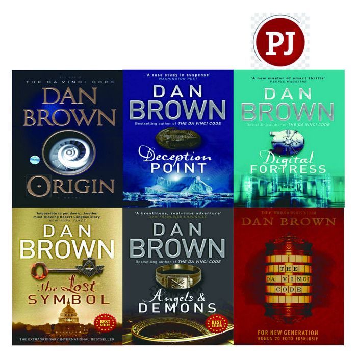 Jual Paket Novel Dan Brown DAVINCI CODE -DIGITAL FORTRES -ORIGIN -THE LOST SYMBOL -ANGEL ...