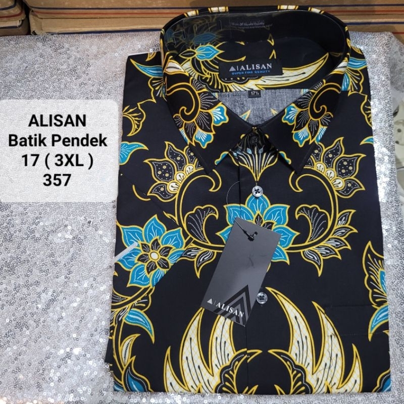 Jual BATIK ALISAN Lengan Pendek JUMBO 16,5 - 17,5 ( 2XL - 4XL ...