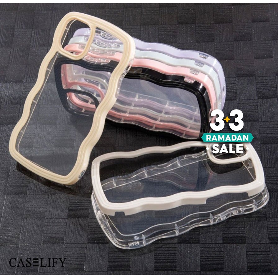 Jual CASELIFY 2 In 1 WAVY IPHONE CASE 7 8 X XR XS MAX 11 12 13 14 PRO MAX MELENGKUNG CASE ...