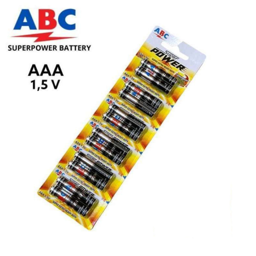 Jual Baterai ABC Super Power AAA 1.5V Isi 12 Pcs | Shopee Indonesia
