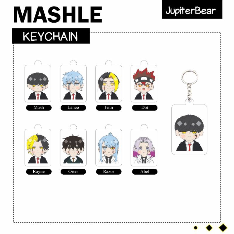 Jual [Mashle] Keychain Gantungan Kunci Mashle Rayne Lance art by juby ...