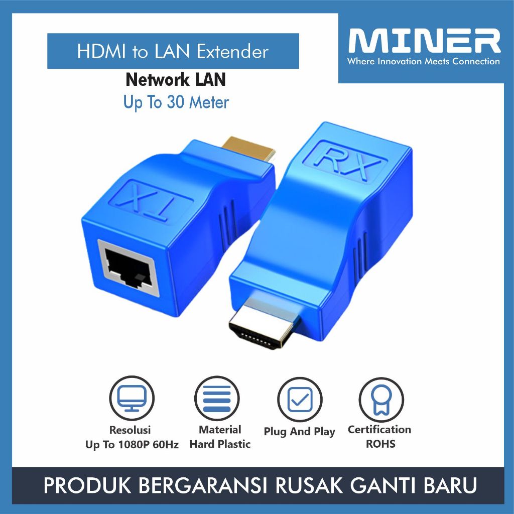 Jual MINER HDMI to LAN up to 30 Meter | Shopee Indonesia