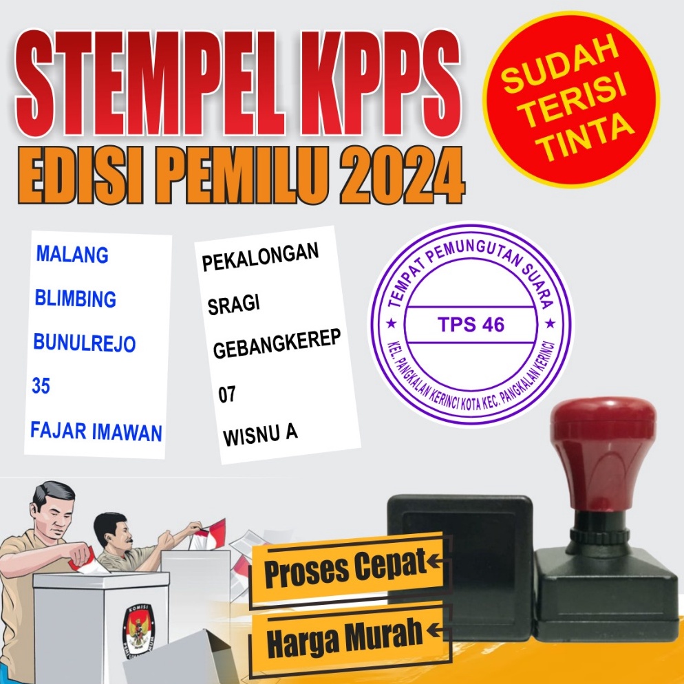 Jual ART L33K Stempel KPPS stempel tps stempel tanda tangan tinta ...