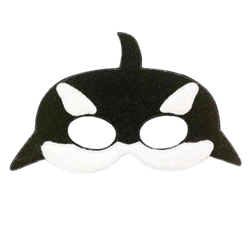 Jual Topeng Hewan Bentuk Paus Orca Bahan Kain Bulu Halus Lembut Topeng ...