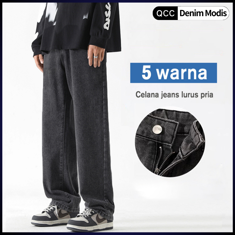 Jual Celana jeans standart jeans regular pria hitam basic Celana ...