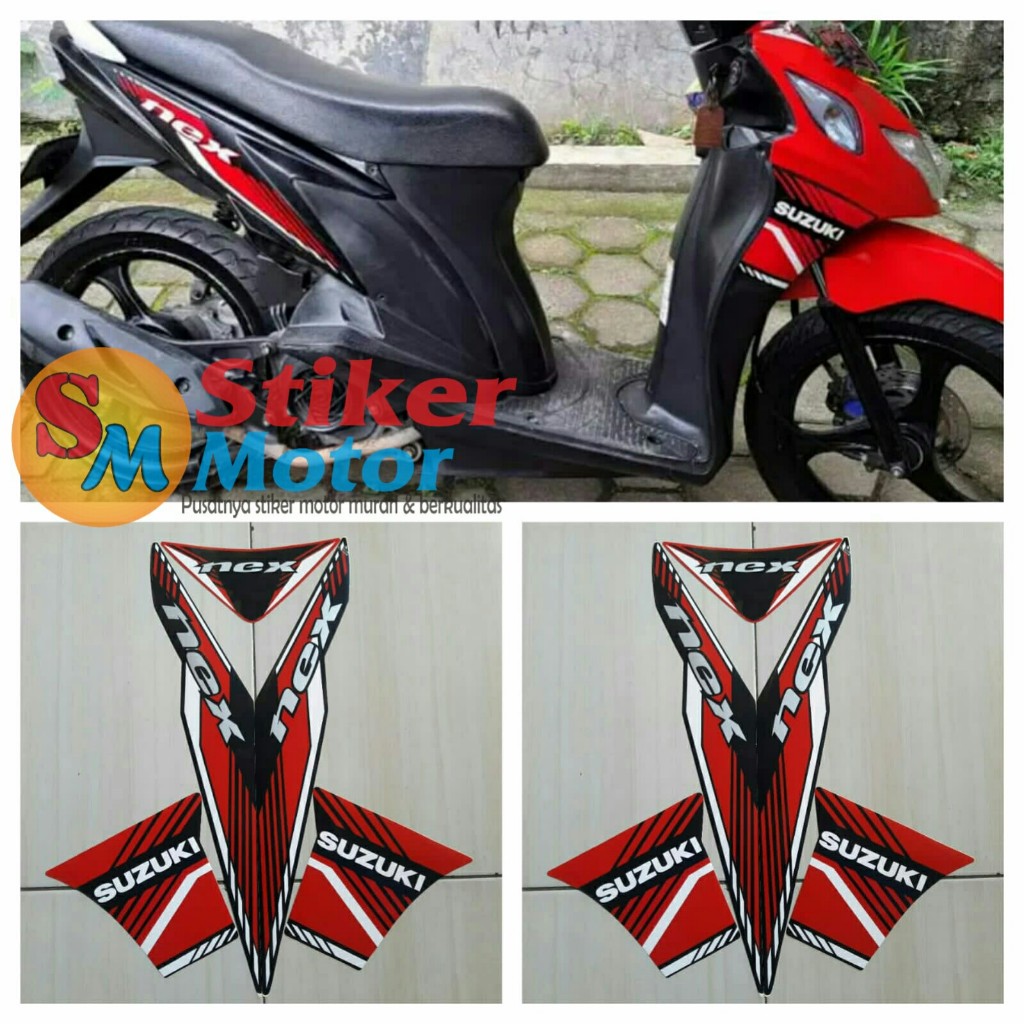 Jual STRIPING STICKER LIS LES POLET BODY MOTOR SUZUKI NEX 2014 HITAM ...