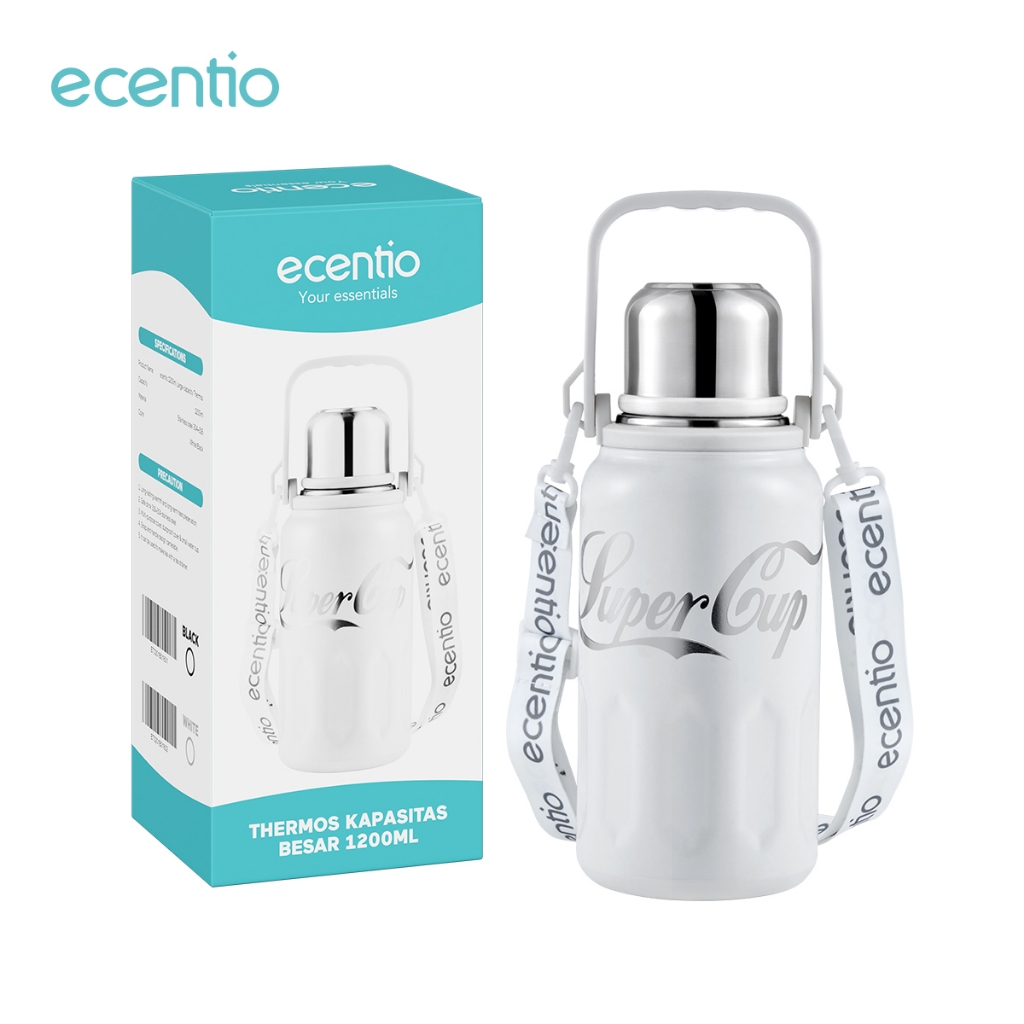 Jual ecentio termos air panas 1.2 liter portable tumbler stainless ...