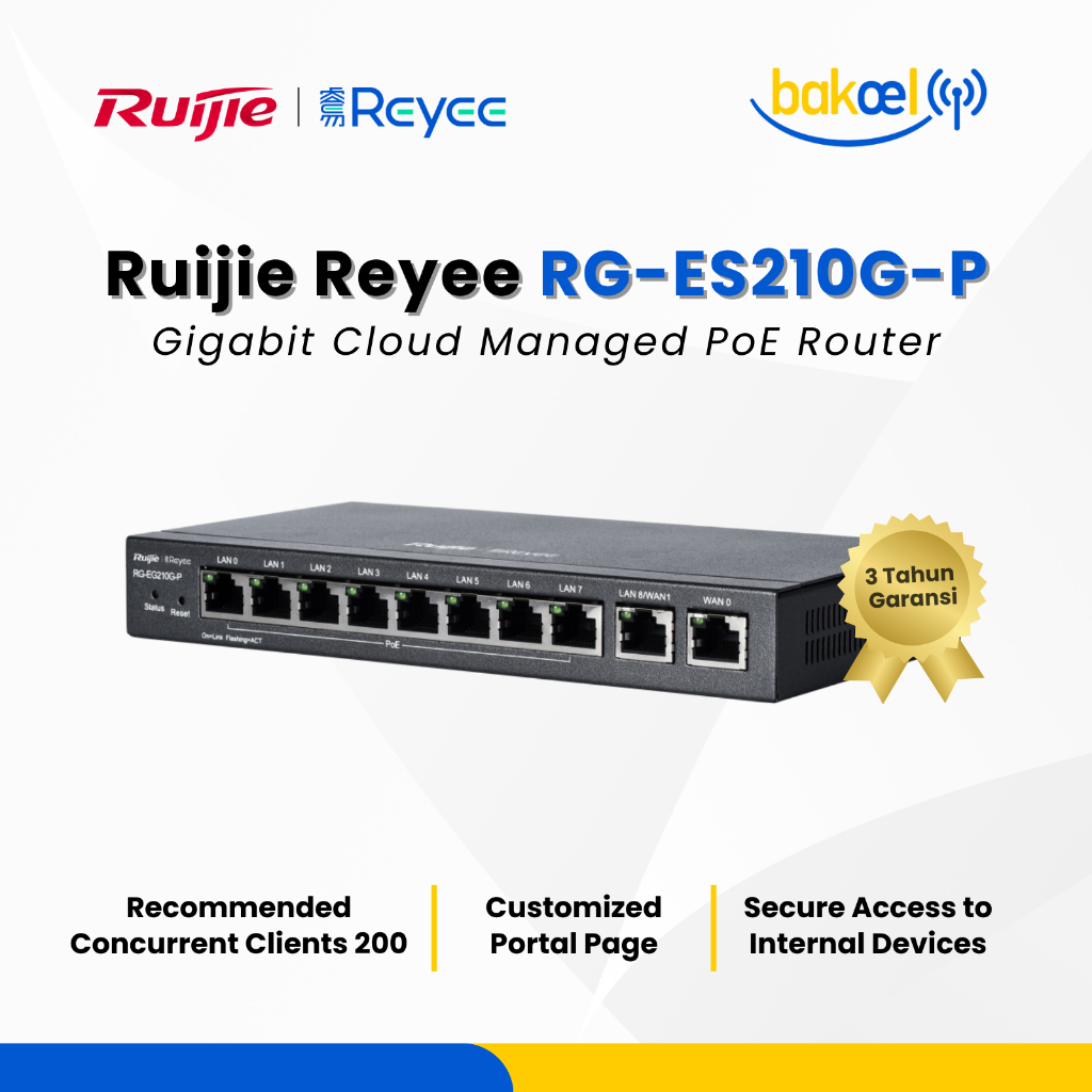 Jual Ruijie Reyee RG-EG210G-P I 10-Port Gigabit Cloud Managed PoE Router | Shopee Indonesia