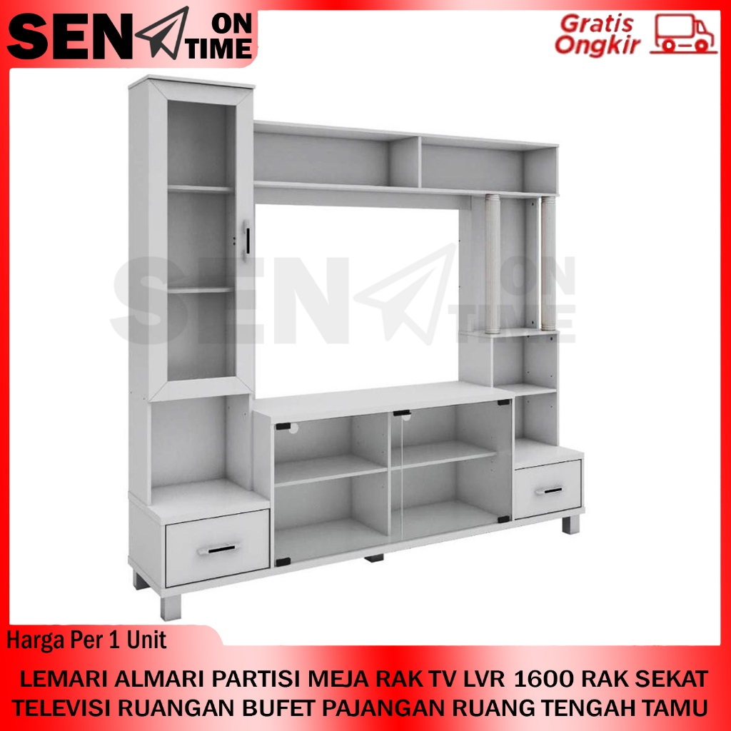 Jual [KARGO] LEMARI ALMARI PARTISI MEJA KACA RAK TV LVR 1600 RAK SEKAT ...