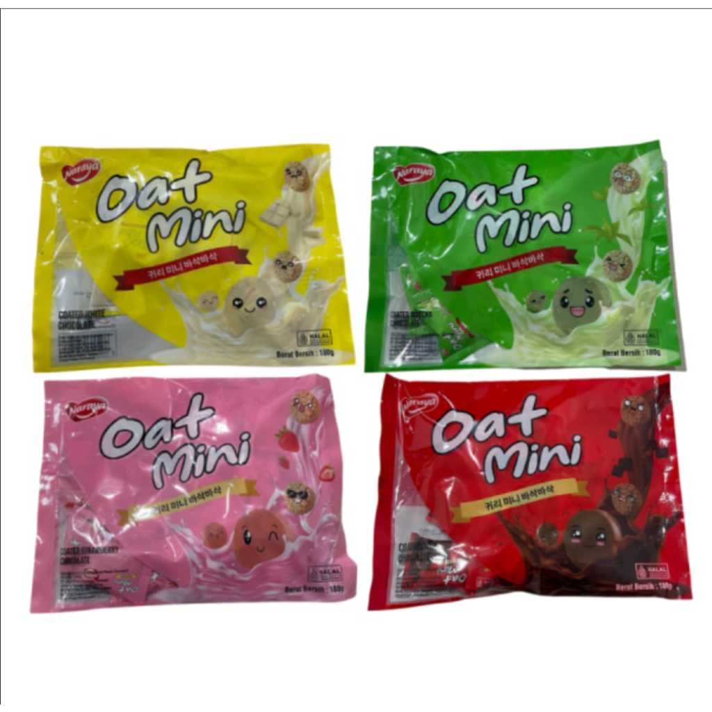Jual Naraya Oat Mini Oatchoco Coated Matcha / White / Strawberry / Dark ...