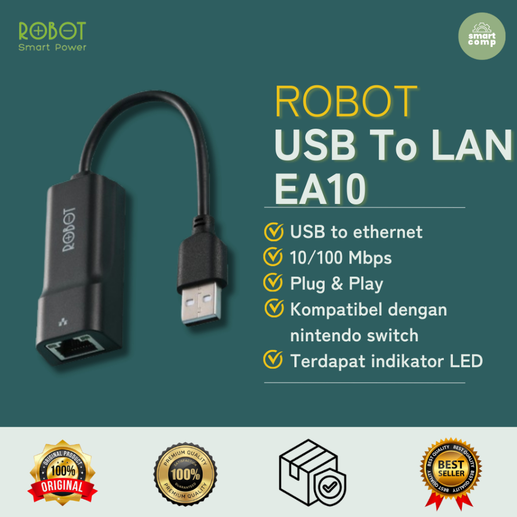 Jual Robot USB To LAN EA10 / EA10c USB Ethernet Adapter USB 2.0 to 10/ ...