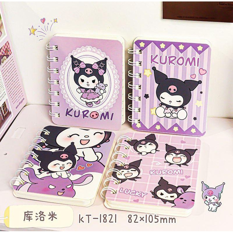 Jual Notebook Ring Kecil Kuromi isi 80 Lembar Notebook Saku Catatan ...