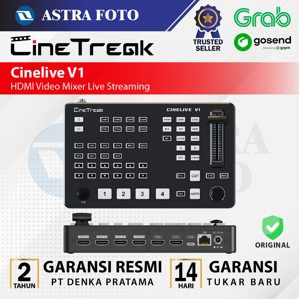 Jual Cinetreak Cinelive V1 Mixer Video Live Streaming 4 Channel Camera ...
