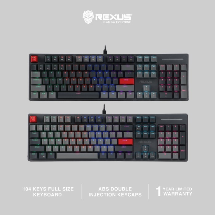 Jual Rexus Heroic KX5 Fullsize Wired Detachable Mechanical Gaming ...