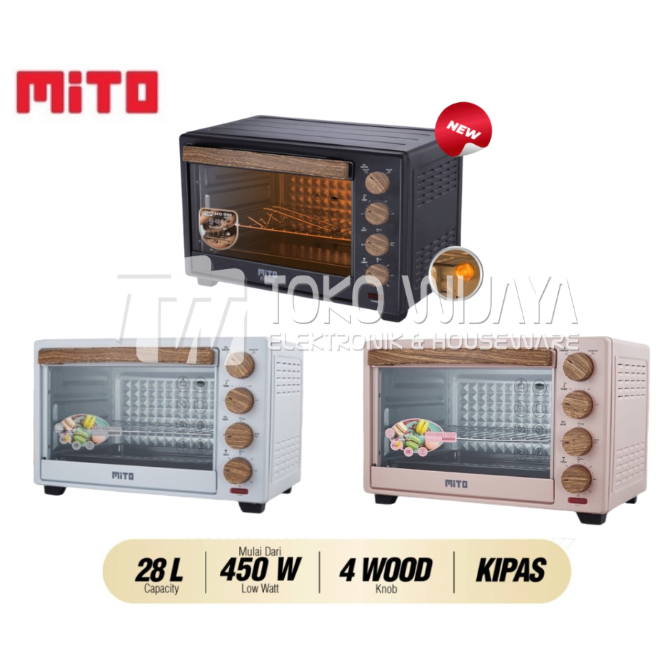 Jual MITO OVEN LISTRIK MO 999/MO-999 28 LITER WOOD SERRIES TERBARU 350W ...