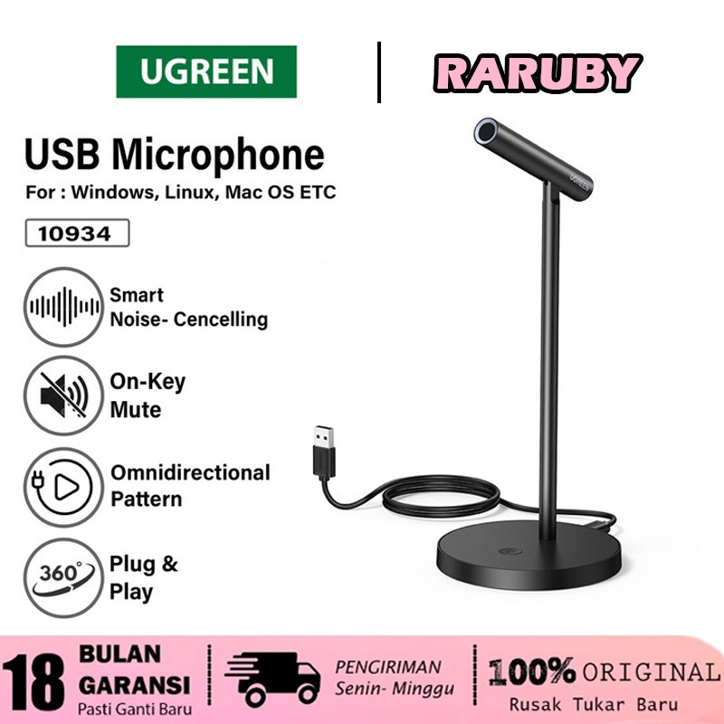 Jual UGREEN Microphone USB Mic Chatting Zoom Gaming Streaming Mikrofon ...