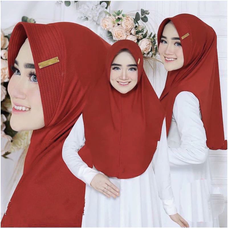 Jual Hijab Bergo Hamidah PINGUIN Lebel AKRILIK/Hijab Instan Jersey Premium Size(L) | Shopee ...