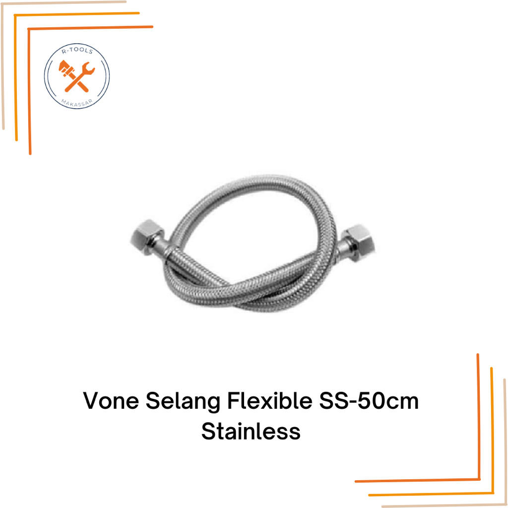Jual Vone Selang Flexible SS-50cm Toilet WC Stainless | Shopee Indonesia