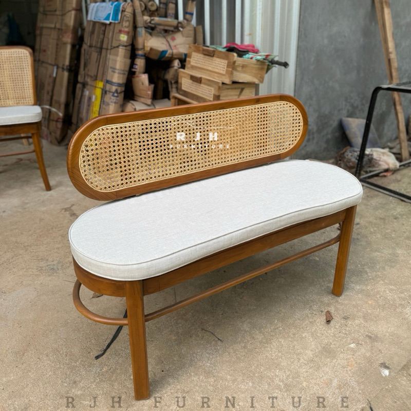 Jual BANGKU ROTAN KAYU JATI, KURSI MAKAN, DINING CHAIR ROTAN, KURSI ...