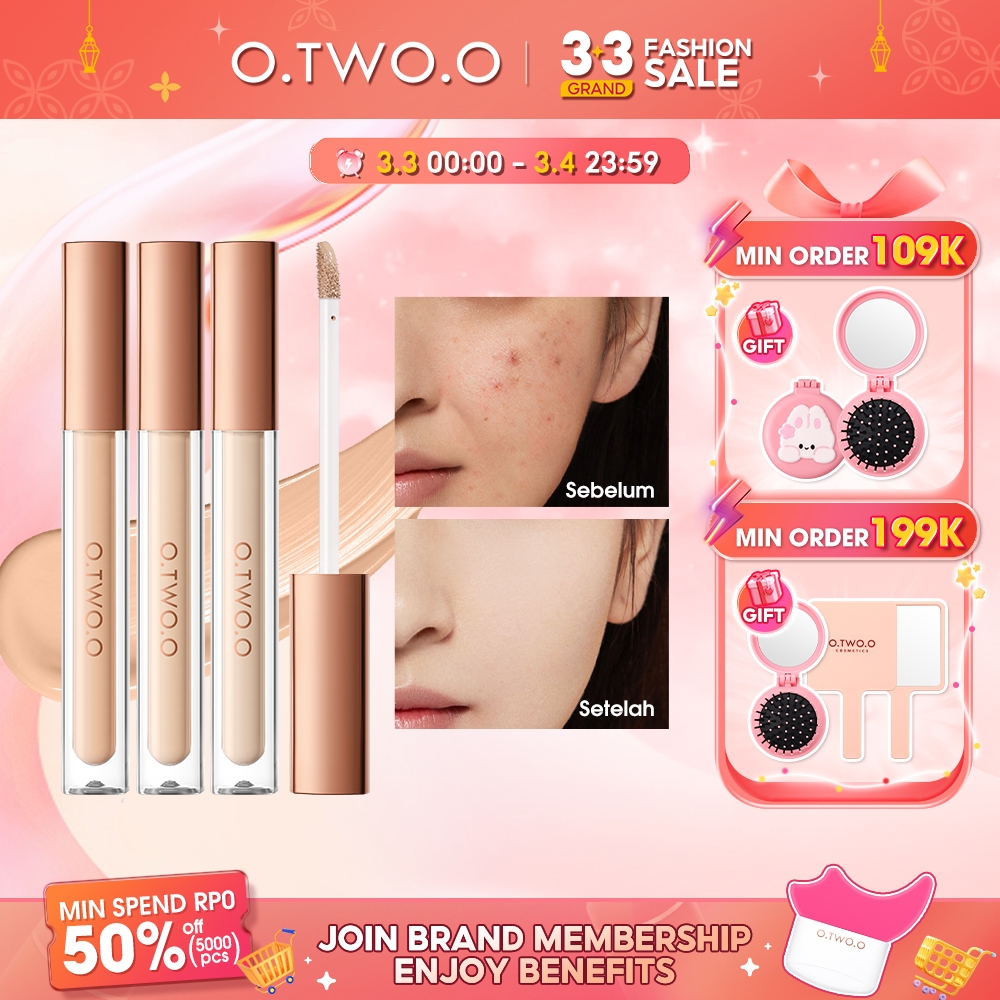 Jual O.TWO.O Liquid Concealer Full Coverage Waterproof Long Lasting ...