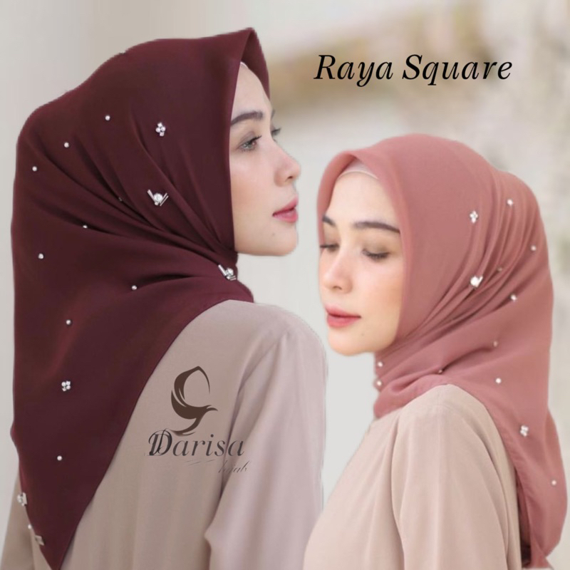 Jual RAYA SQUARE BAHAN VOAL PREMIUM HIJAB SEGIEMPAT VOAL SWAROVSKI ...