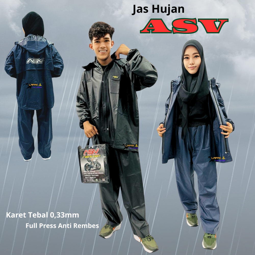 Jual Jas Hujan ASV 02 Asli Original 100% Mantel Mantol Dewasa Pria ...