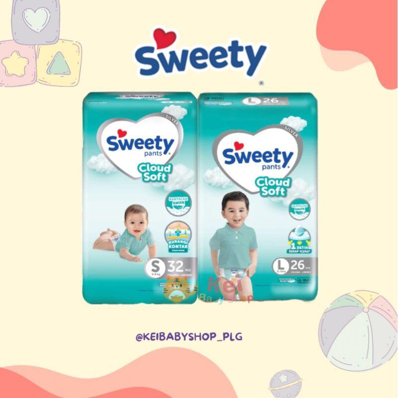 Jual Sweety Silver Pants S32 M28 L26 XL26 S66 Popok Celana | Shopee ...