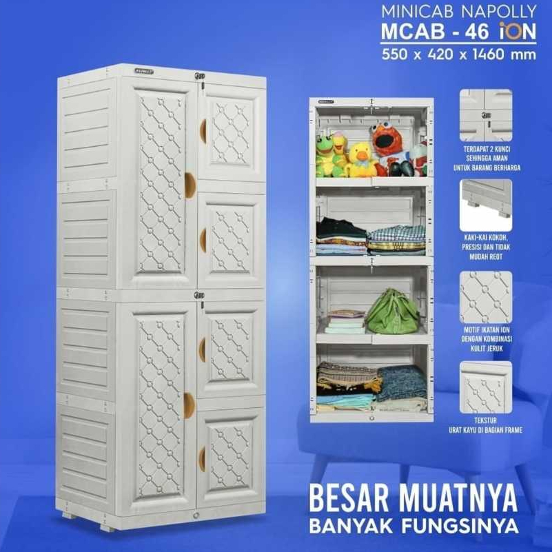 Jual LEMARI PLASTIK NAPOLLY MCAB- 46 ION / LEMARI PAKAIAN PLASTIK MEREK ...