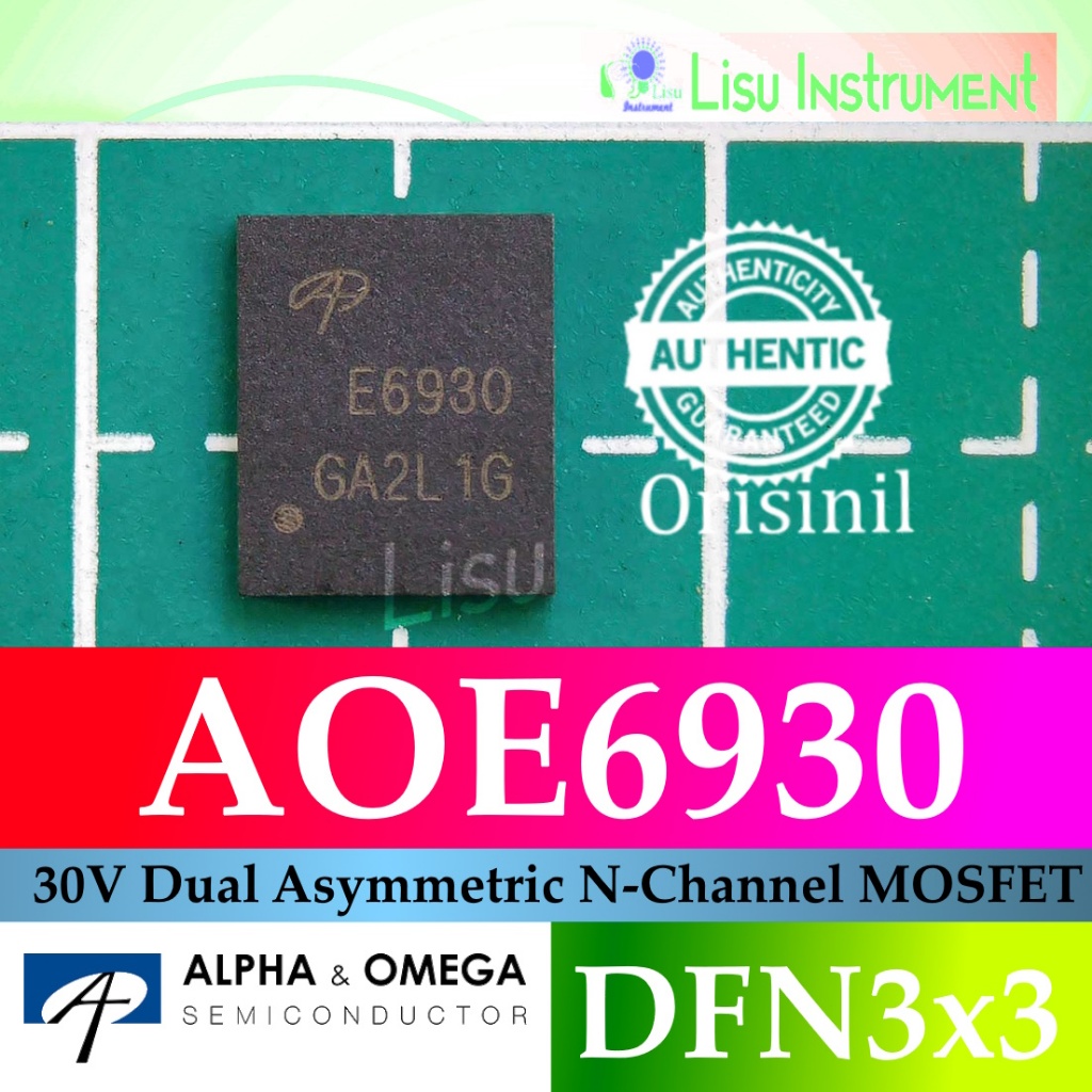 Jual AOE6930 30V 22A;85 Dual Asymmetric N-Channel MOSFET AlphaMOS E6930 DFN5x6 Alpha & Omega ...