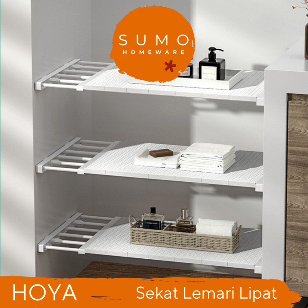 Jual |SUMO| HOYA Rak Pemisah Lemari Pakaian Adjustable Rak Devider ...