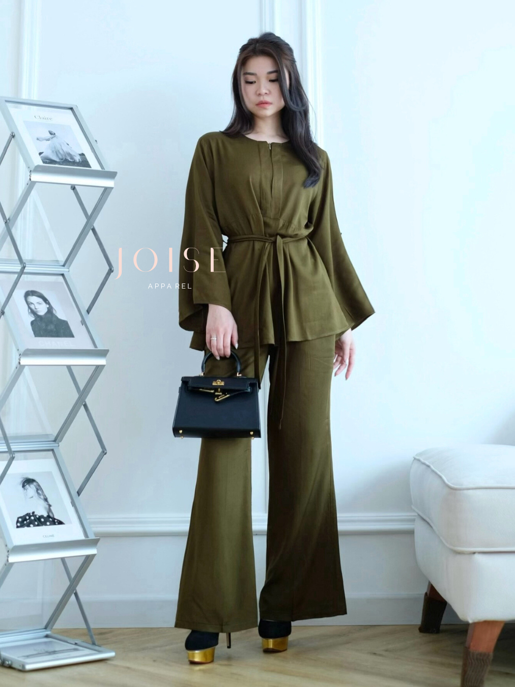 Jual JOISE - Alina One Set Setelan dan Tali Pinggang / One Set Korean ...