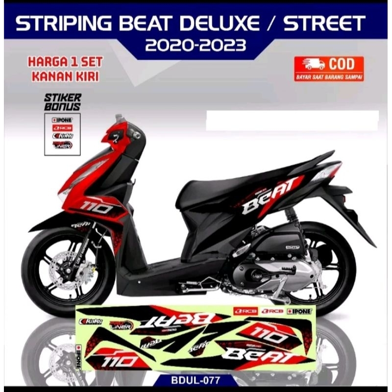 Jual STIKER STICKER SETIKER STRIPING MOTOR BEAT ESP DELUXE 2020-2023 ...