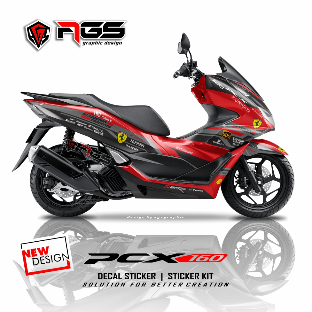 Jual DECAL HONDA PCX160 FULL BODY / DECAL STIKER PCX 160 FERARI ...