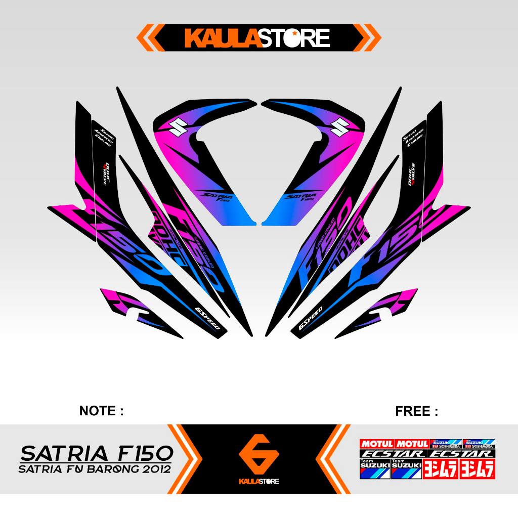 Jual SATRIA F150 STRIPING MOTIF 5 / SUZUKI / ECSTAR / SATRIA FU BARONG ...