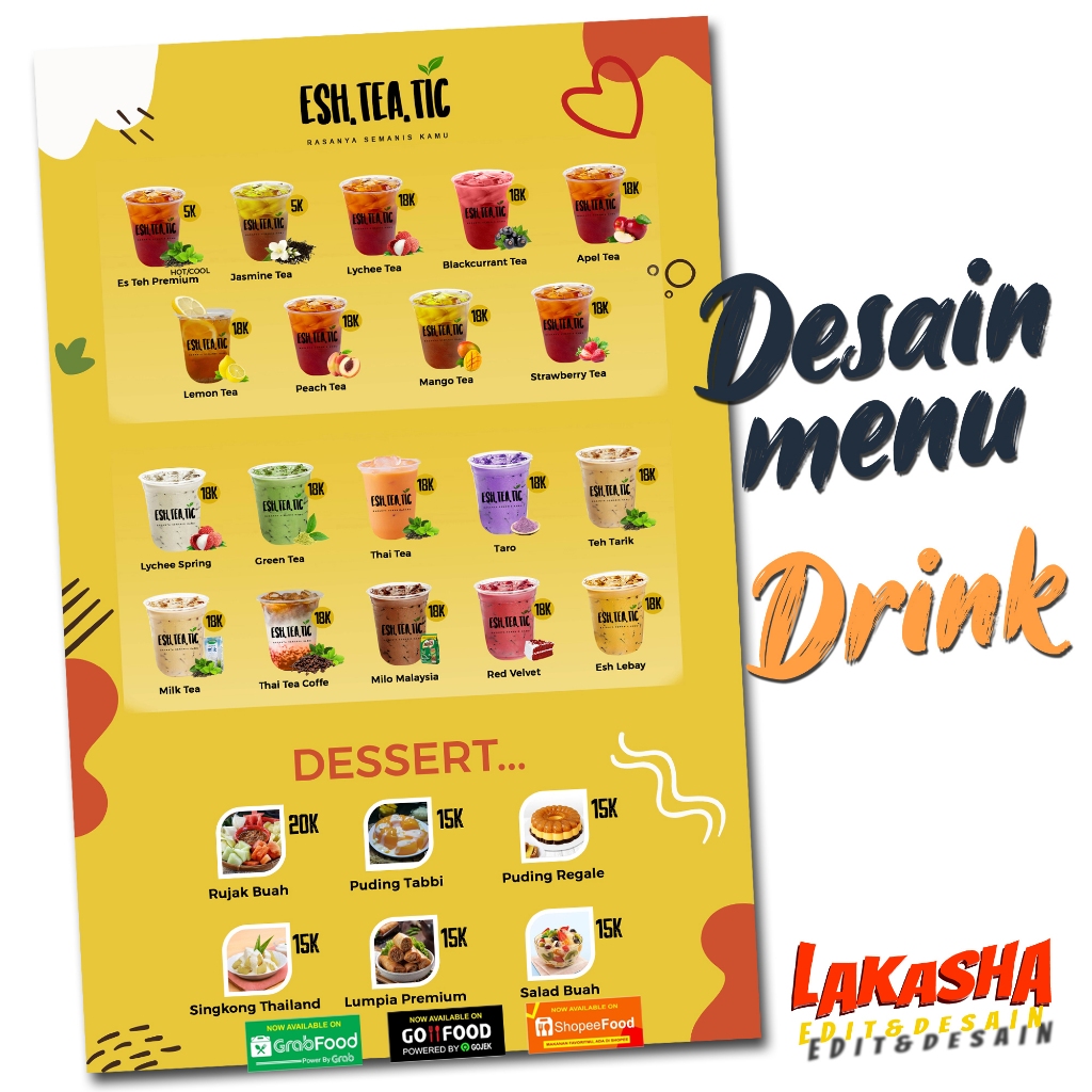 Jual edit desain menu makanan dan minuman | Shopee Indonesia