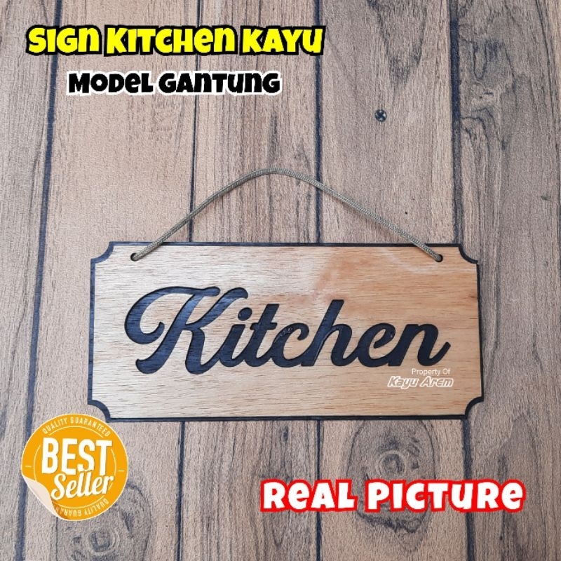 Jual Sign Kitchen Model Gantung / Papan Tulisan Untuk Hotel Villa Rumah ...